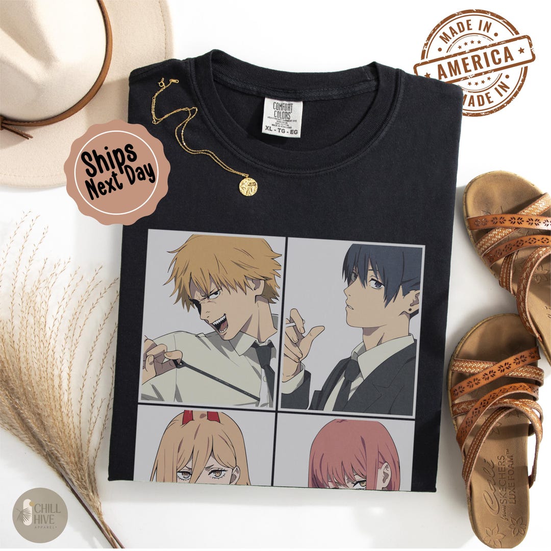 Chainsaw Man Team Shirt | Denji Power Aki Makima Tee | Comfort Colors ...