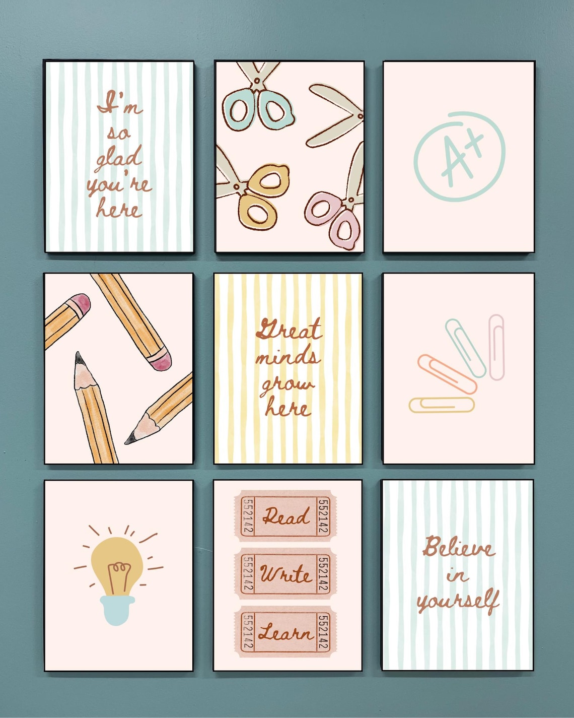 Classroom Posters: Positive Teacher Quotes, Pastel Colors (digital ...