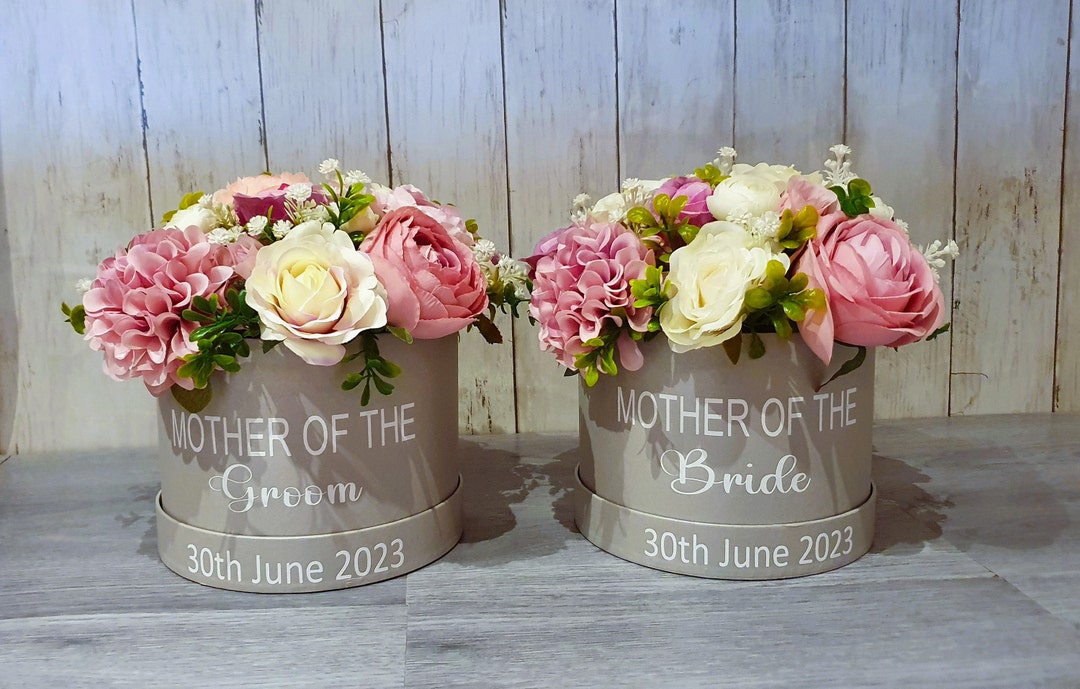 Artificial Flower Hat Box, Mother of the Bride Gift, Mother of the ...