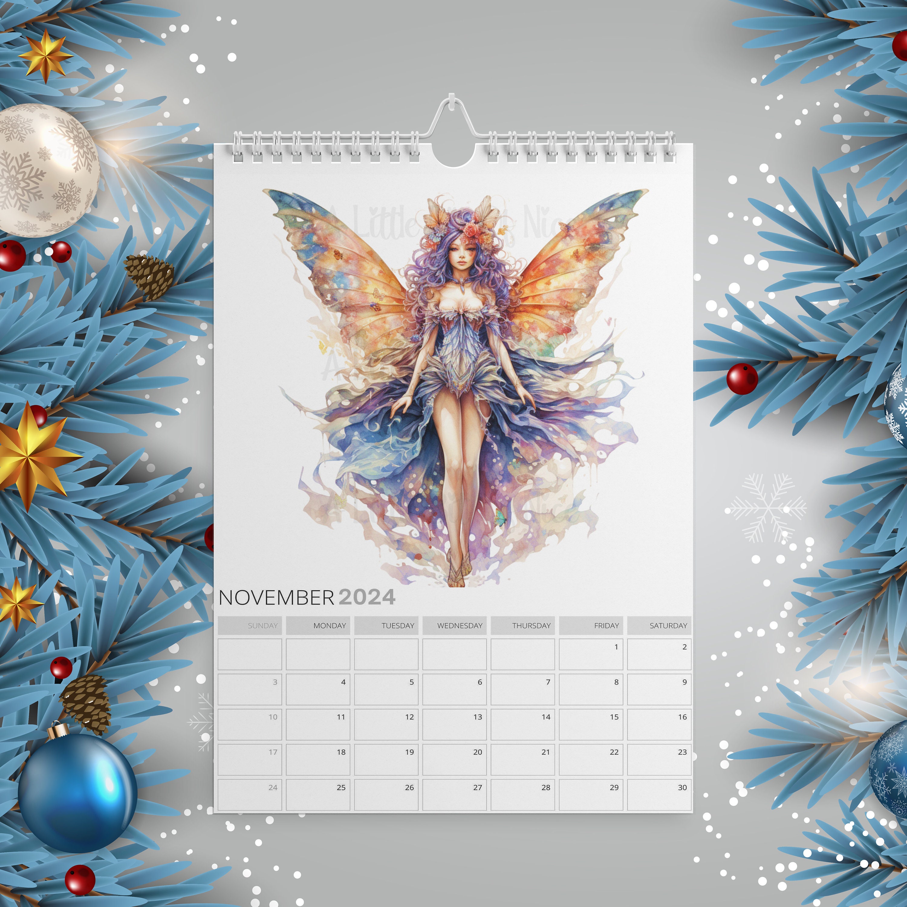 A4 Calendar A4 Fairy Calendar Wall Hanging Calendar Fantasy - Etsy UK