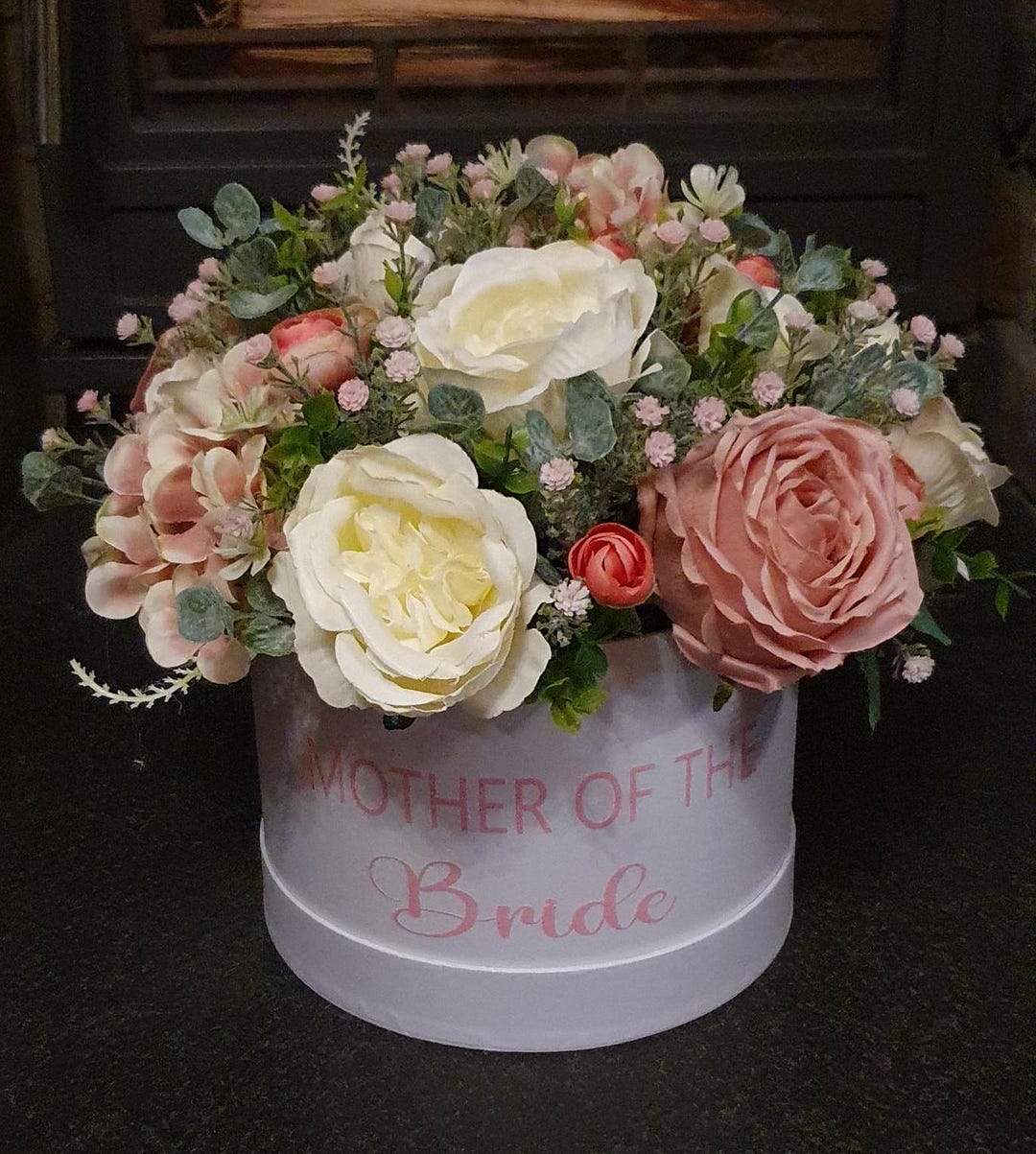 Artificial Flower Hat Box, Mother of the Bride Gift, Mother of the ...