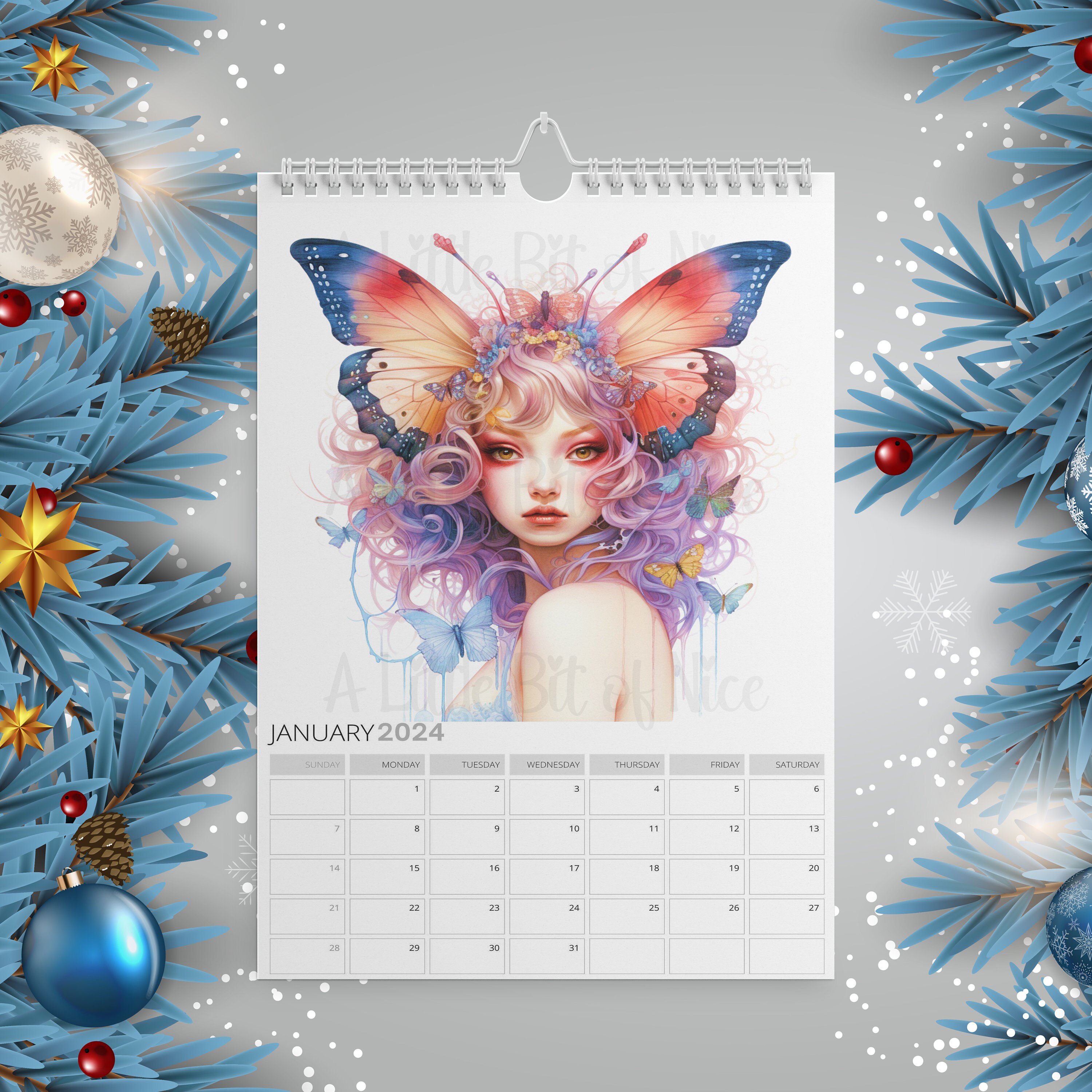 A4 Calendar A4 Fairy Calendar Wall Hanging Calendar Fantasy - Etsy UK