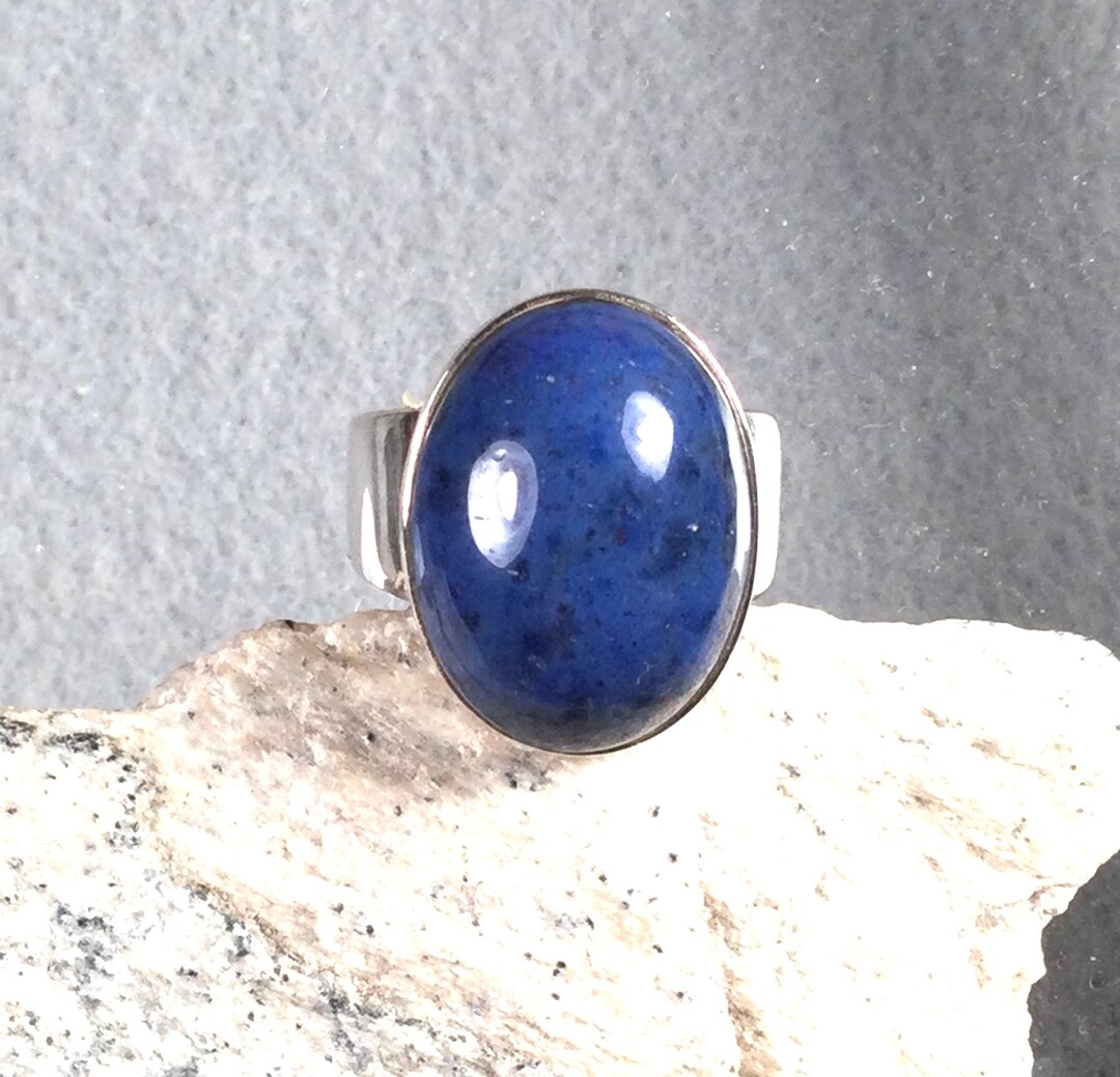 Dumortierite Ring Sterling Silver. Size 7.5 - Etsy