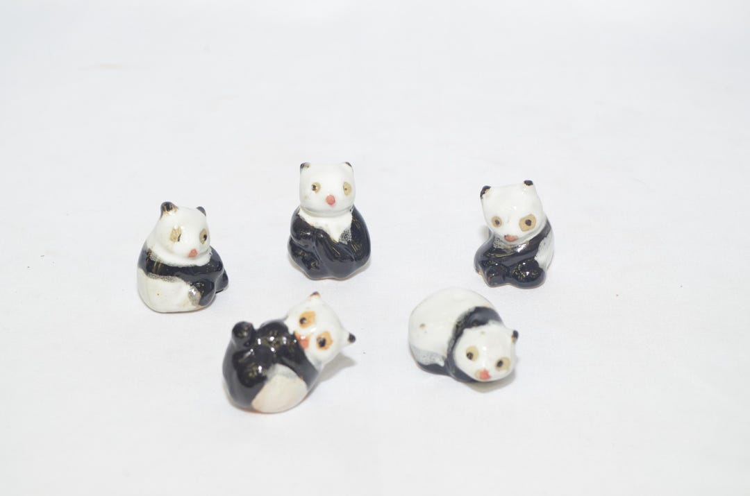Handmade Bonsai Figurine, Panda Set ( 5 Pcs ) New Arrivals, Free ...