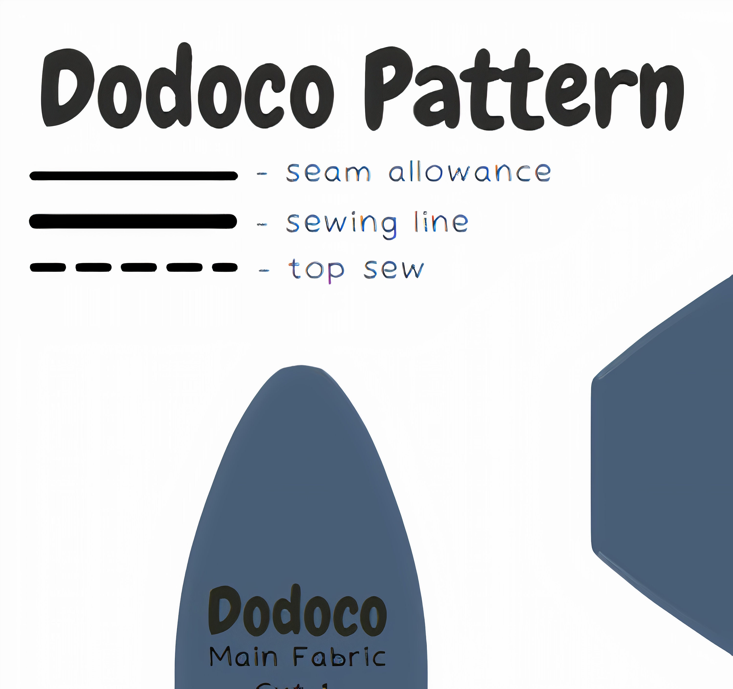 Dodoco Plush Pattern PDF Digital Download Plush Sewing DIY | Etsy