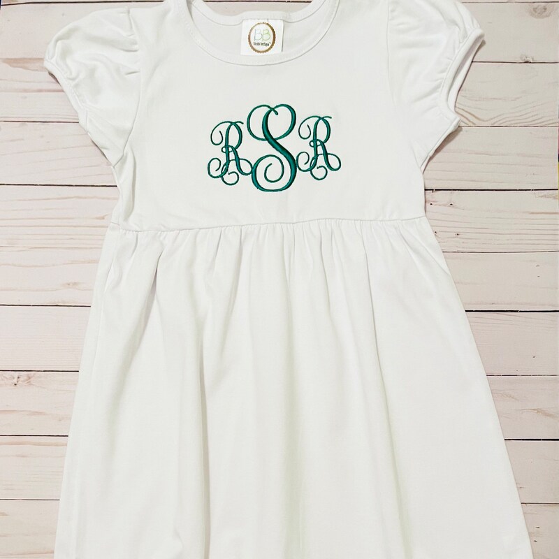 Girls Monogram Dress - Etsy