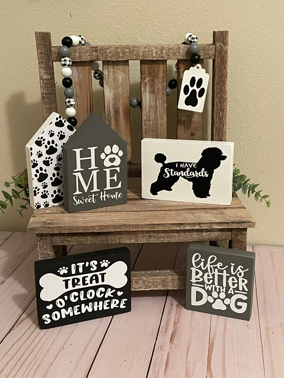 Dog Tiered Tray Decor, Dog Mom Tiered Tray, Poodle Tiered Tray, Dog ...