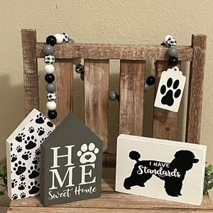 Dog Tiered Tray Decor, Dog Mom Tiered Tray, Poodle Tiered Tray, Dog ...