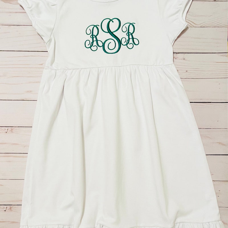 Girls Monogram Dress - Etsy