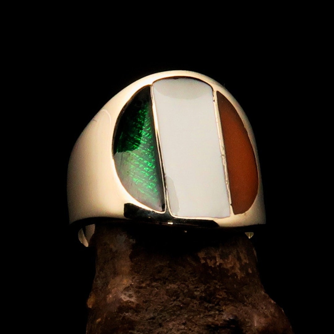 Irish Flag Ring, Add Some Irish Flair: Round Pinky Ring Featuring the ...