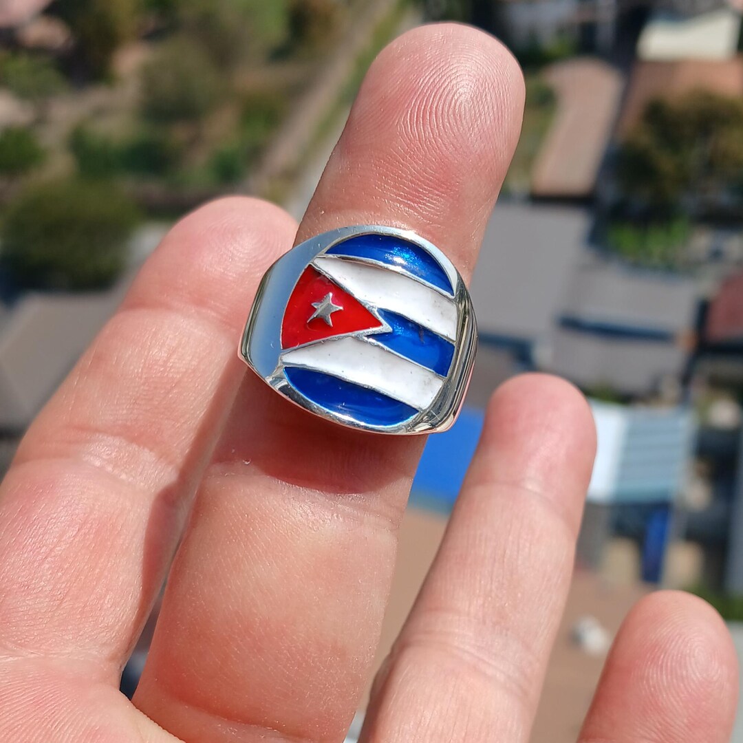 Cuban Flag Ring, Cuba Flag Pinky Ring - Perfect Gift for Sports Fans ...