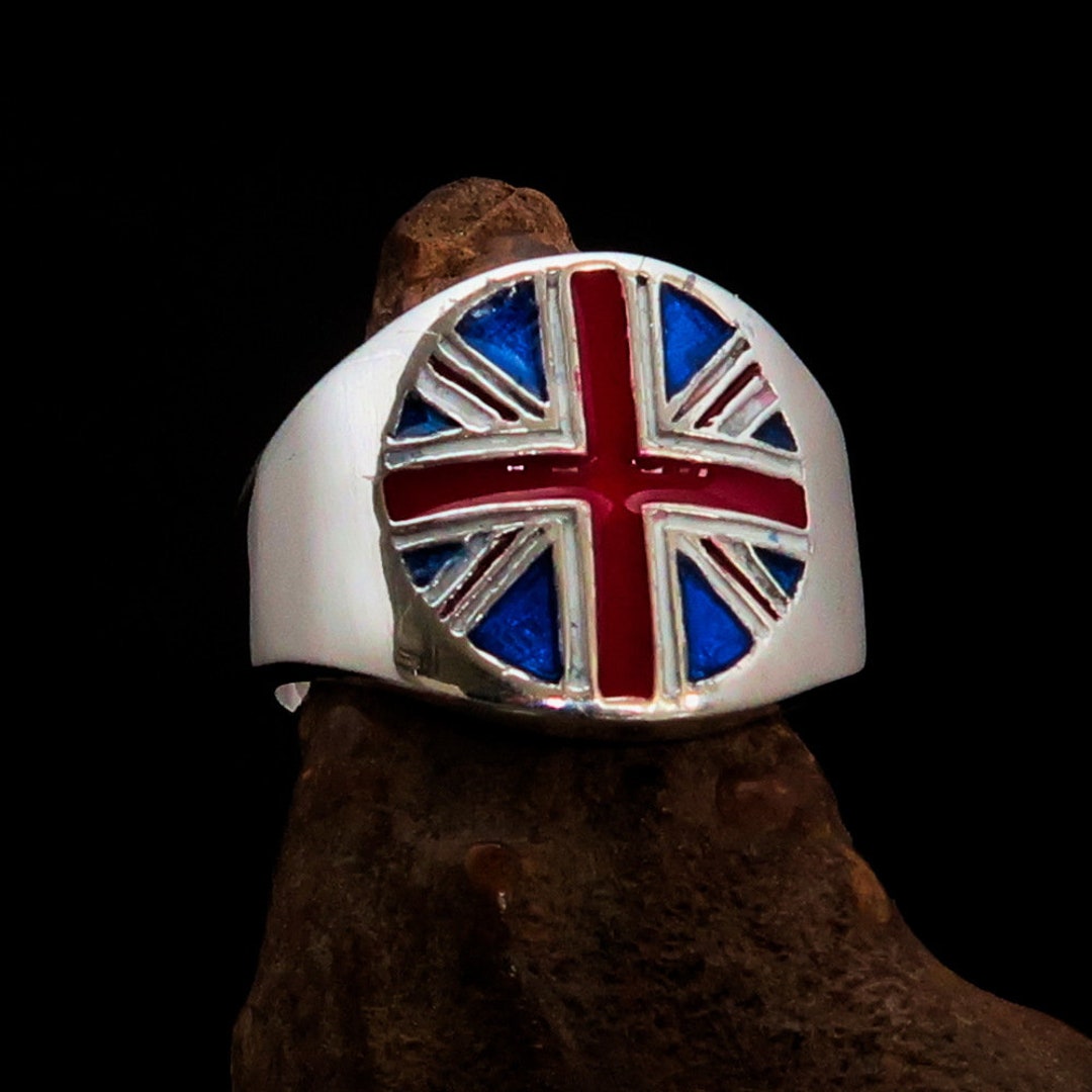 Union Jack Ring, Costume Ring, Pinky Ring, National Flag of UK, Union ...