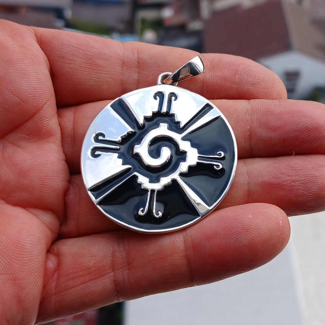 Ancient Hunab Ku Amulet, Sterling Silver Necklace, Hunab Ku Pendant ...