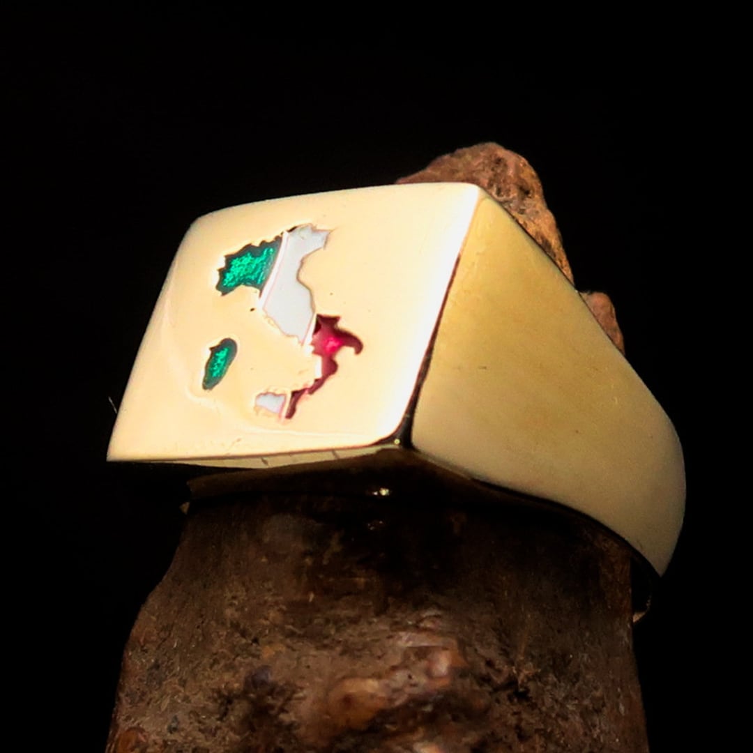Flag of Italy Pinky Ring - Stylish Costume Jewelry for Sport Events ...