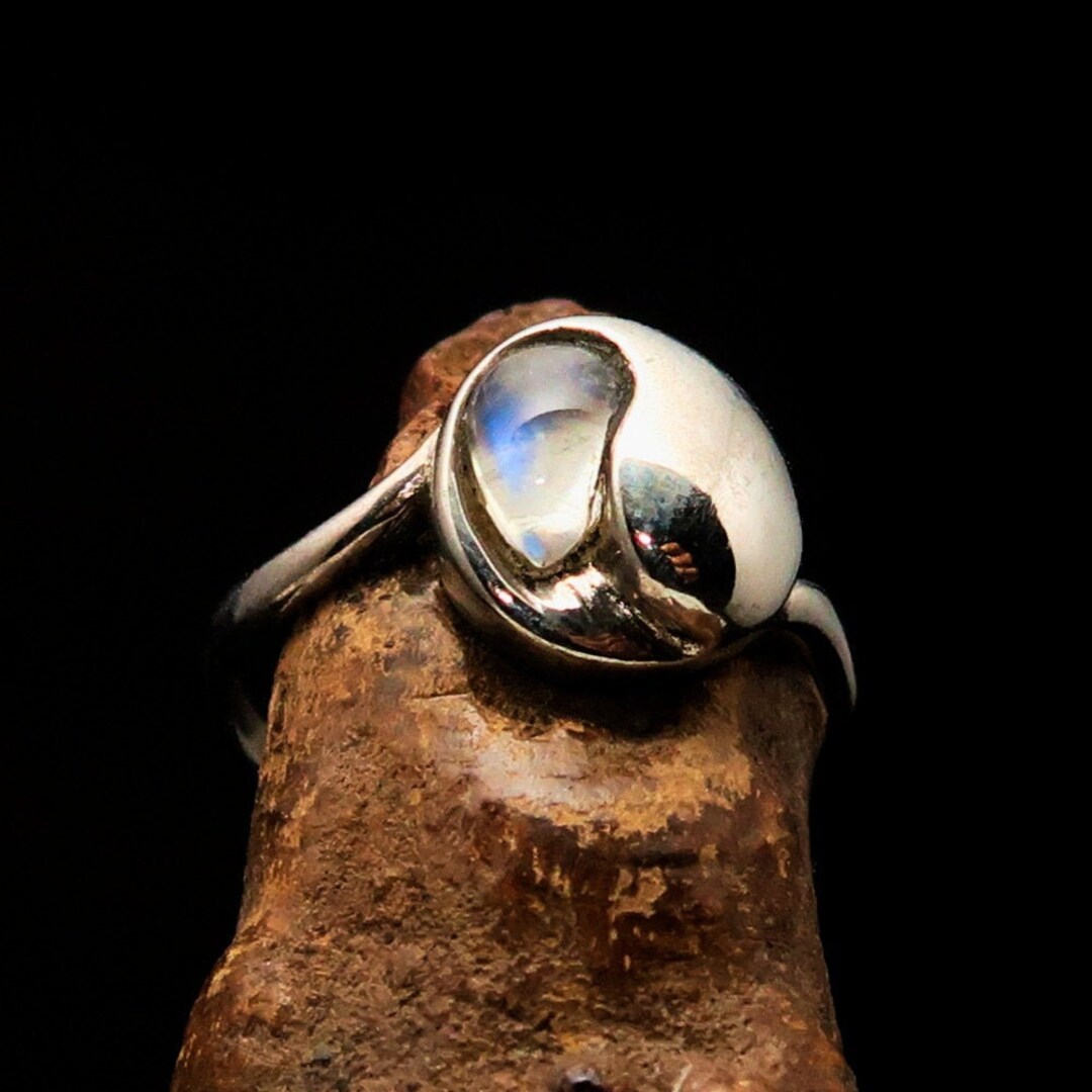 Mirror Polished Sterling Silver Solitaire Ring With a Pear - Etsy UK