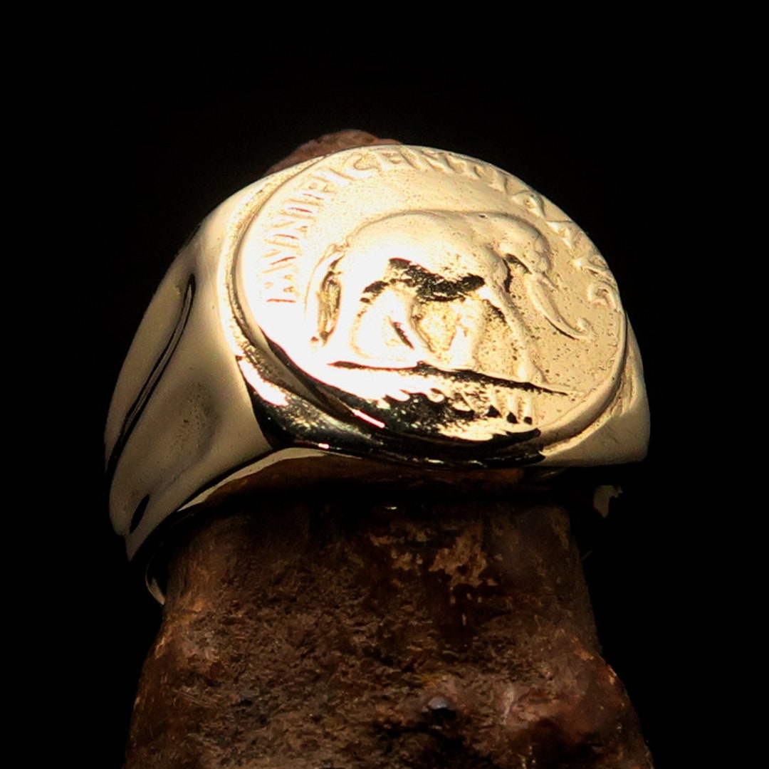 Elephant Ring, Roman Coin Ring, Pinky Ring, Men's Ring, Costume Ring ...