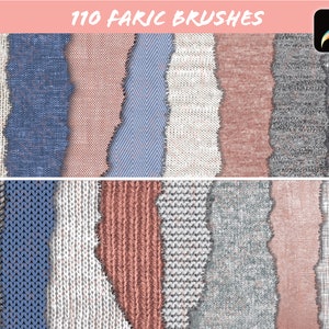 110 PROCREATE FABRIC TEXTURE Brushes Realistic Knits Fishnet Wool ...