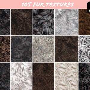 105 PROCREATE FUR BRUSHES • Premium Quality Short and Long Hair Fur ...