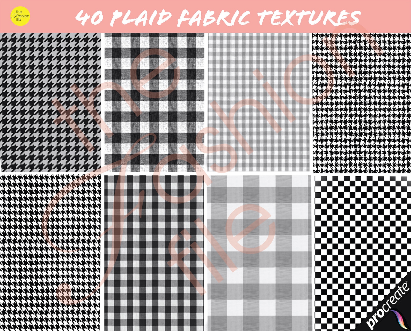 40 PROCREATE PLAID TEXTURES Procreate Brush Plaid Tartan - Etsy
