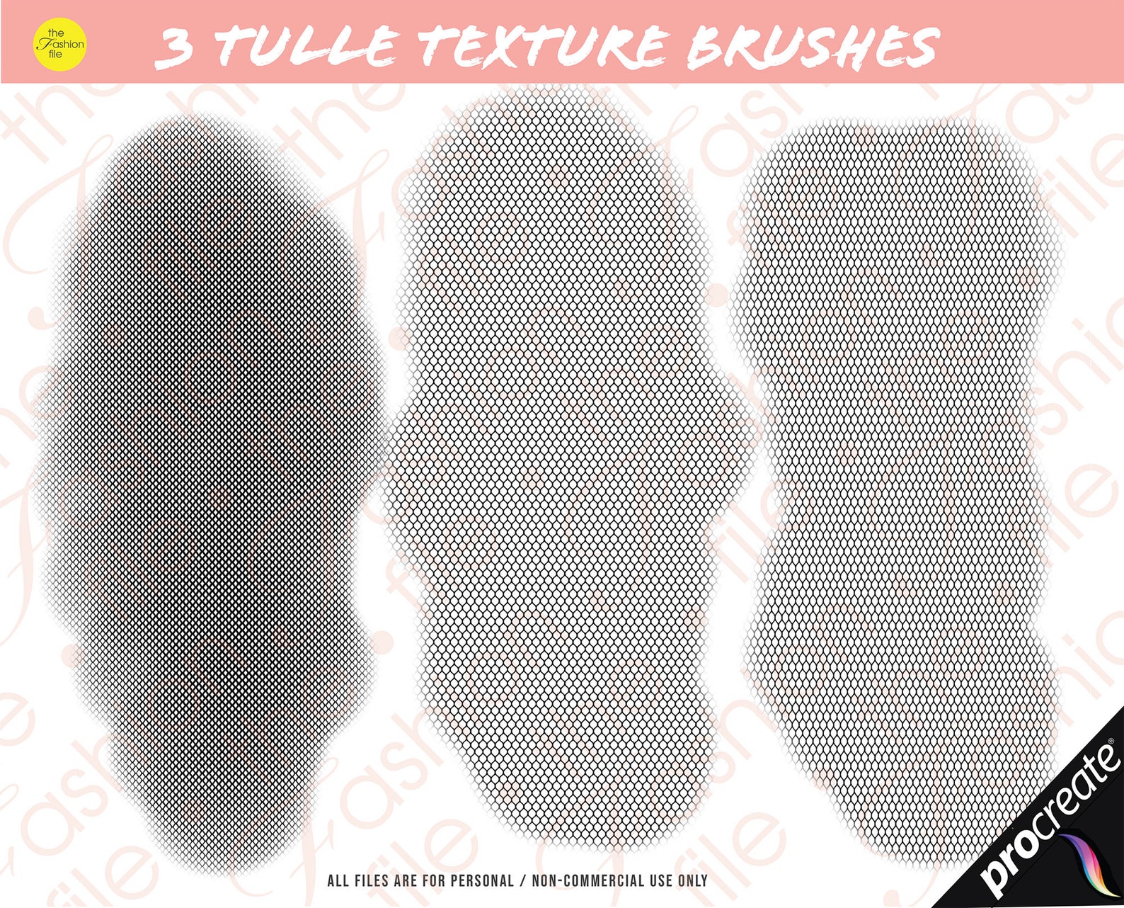 24 PROCREATE TULLE BRUSHES • Fabric Texture Netting Mesh Gown Sketch ...