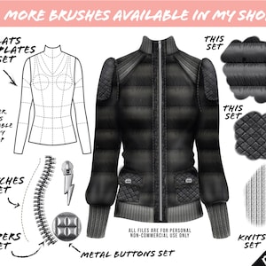 30 PROCREATE QUILTED TEXTURES • Procreate Brushes Puffer Jacket Blanket ...