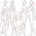 10 STANDARD / REALISTIC Body Fashion Figure Templates Pdf Ai - Etsy