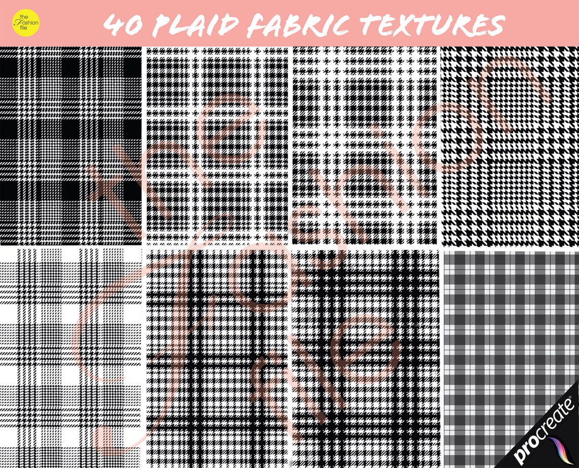 40 PROCREATE PLAID TEXTURES Procreate Brush Plaid Tartan - Etsy