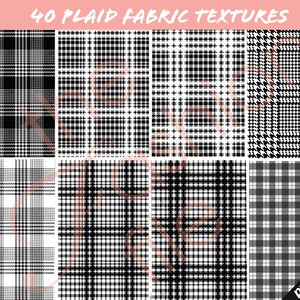 40 PROCREATE PLAID TEXTURES • Procreate Brush Plaid Tartan Checks Houndstooth Argyle Christmas ...