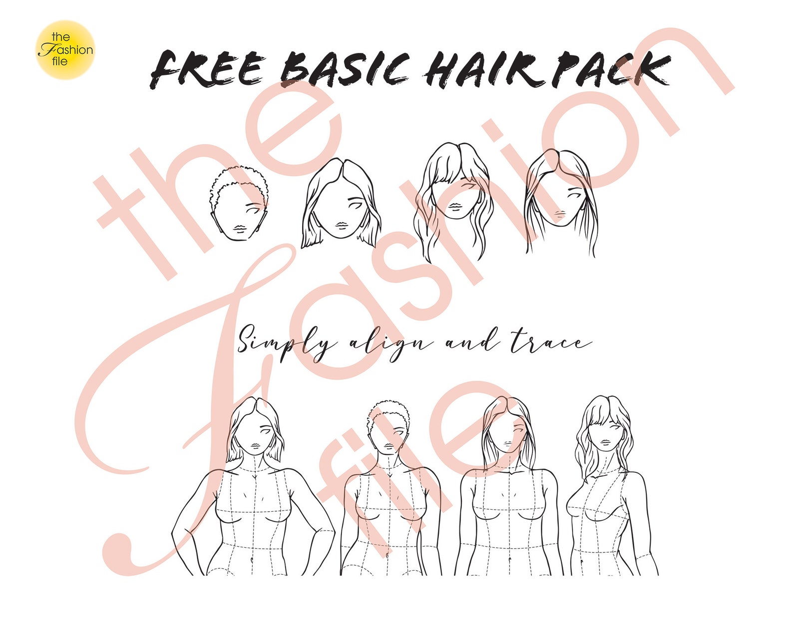 10 STANDARD / REALISTIC Body Fashion Figure Templates Pdf Ai | Etsy