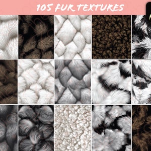 105 PROCREATE FUR BRUSHES • Premium Quality Short and Long Hair Fur ...