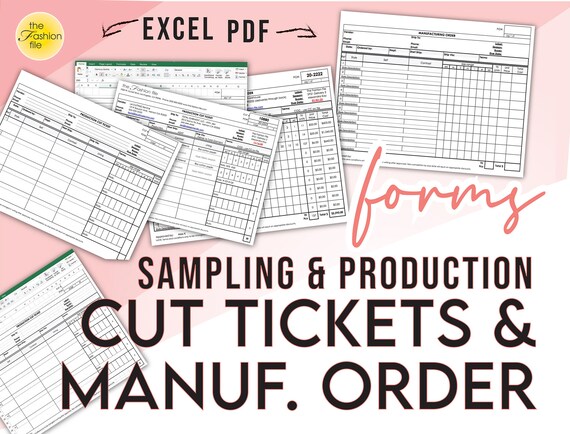 Fashion Design CUT TICKETS sampling Production PURCHASE | Etsy