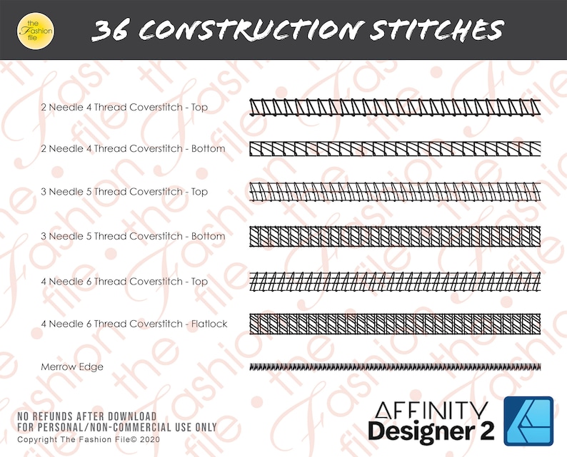 36 AFFINITY Designer2 FASHION BRUSHES • Stitches for Construction Flat ...