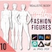 10 STANDARD / REALISTIC Body Fashion Figure Templates • Pdf Ai Png for ...