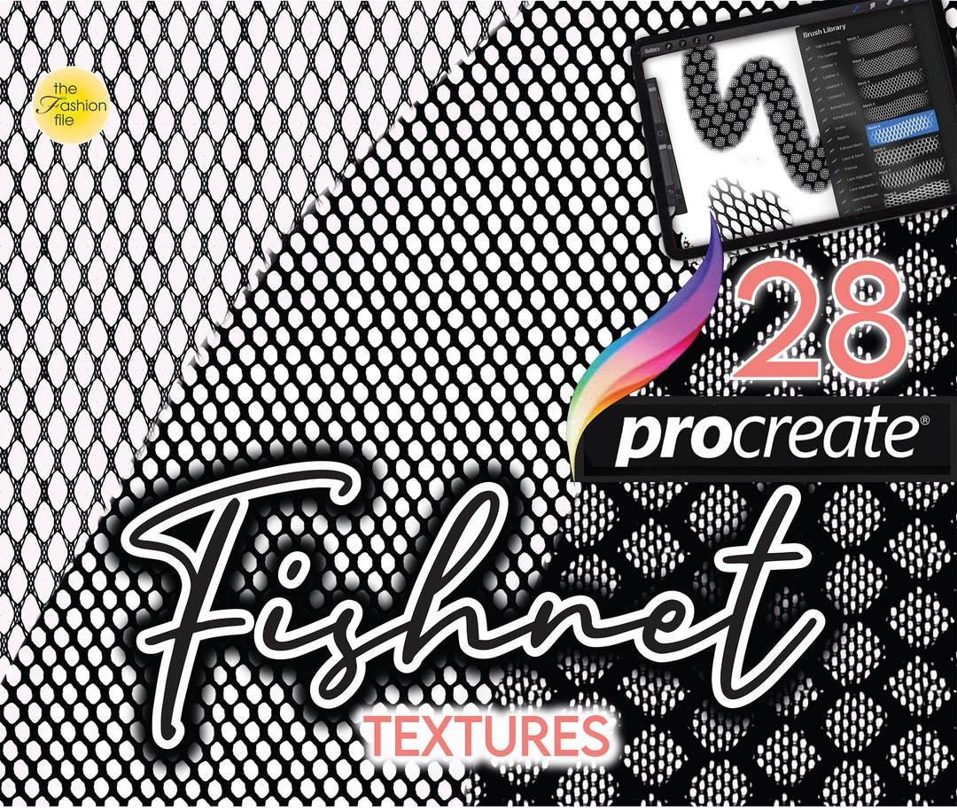 28 PROCREATE FISHNET TEXTURES Procreate Brush Tulle Netting - Etsy