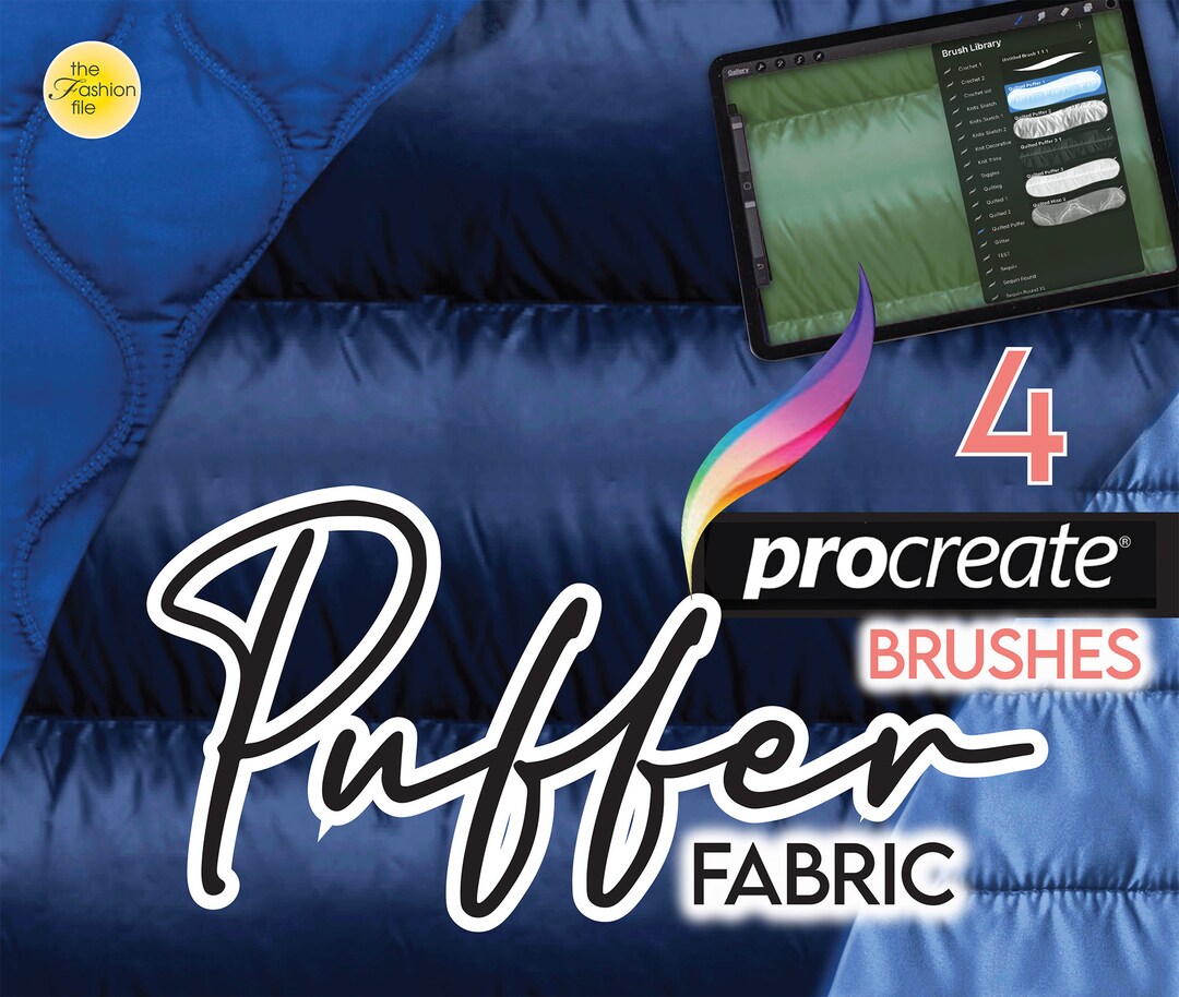 4 PROCREATE PUFFER TEXTURES Brushes Puffer Jacket Streetwear - Etsy