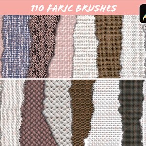 110 PROCREATE FABRIC TEXTURE Brushes Realistic Knits Fishnet Wool ...