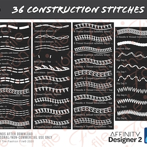 36 AFFINITY Designer2 FASHION BRUSHES • Stitches for Construction Flat ...
