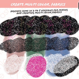 87 PROCREATE FASHION BRUSHES • Sequin Fabric Textures Sparkly Metallic Glitter Shimmer Confetti ...