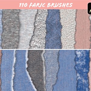 110 PROCREATE FABRIC TEXTURE Brushes Realistic Knits Fishnet Wool Sweater Leather Denim Linen ...