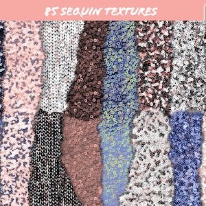 87 PROCREATE FASHION BRUSHES • Sequin Fabric Textures Sparkly Metallic Glitter Shimmer Confetti ...