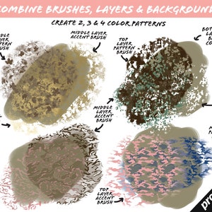 100 PROCREATE CAMOUFLAGE TEXTURES • Procreate Brush Camo Seamless Print ...