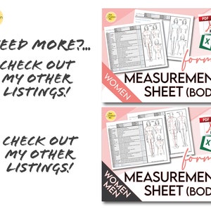 Fashion Template Men's BODY MEASUREMENT Sheet • Sewing Measurement ...