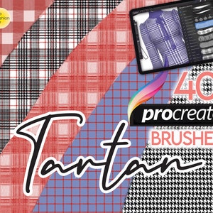 40 PROCREATE TARTAN TEXTURES Procreate Brush Plaid Checks - Etsy