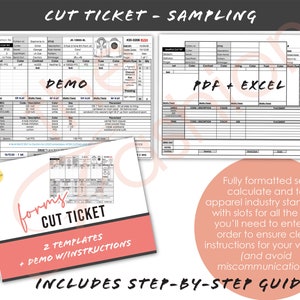 Fashion Designer FORMS TEMPLATES Pack • Cost Sheet, Pattern Card ...