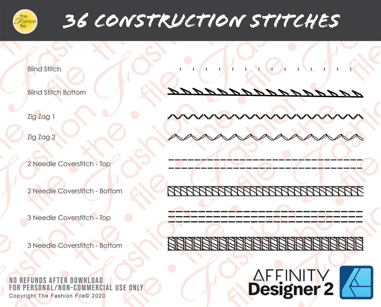 36 AFFINITY Designer2 FASHION BRUSHES • Stitches for Construction Flat ...