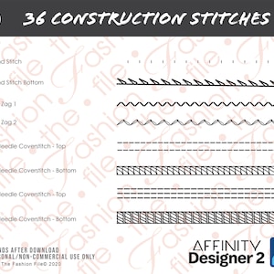 36 AFFINITY Designer2 FASHION BRUSHES • Stitches for Construction Flat ...