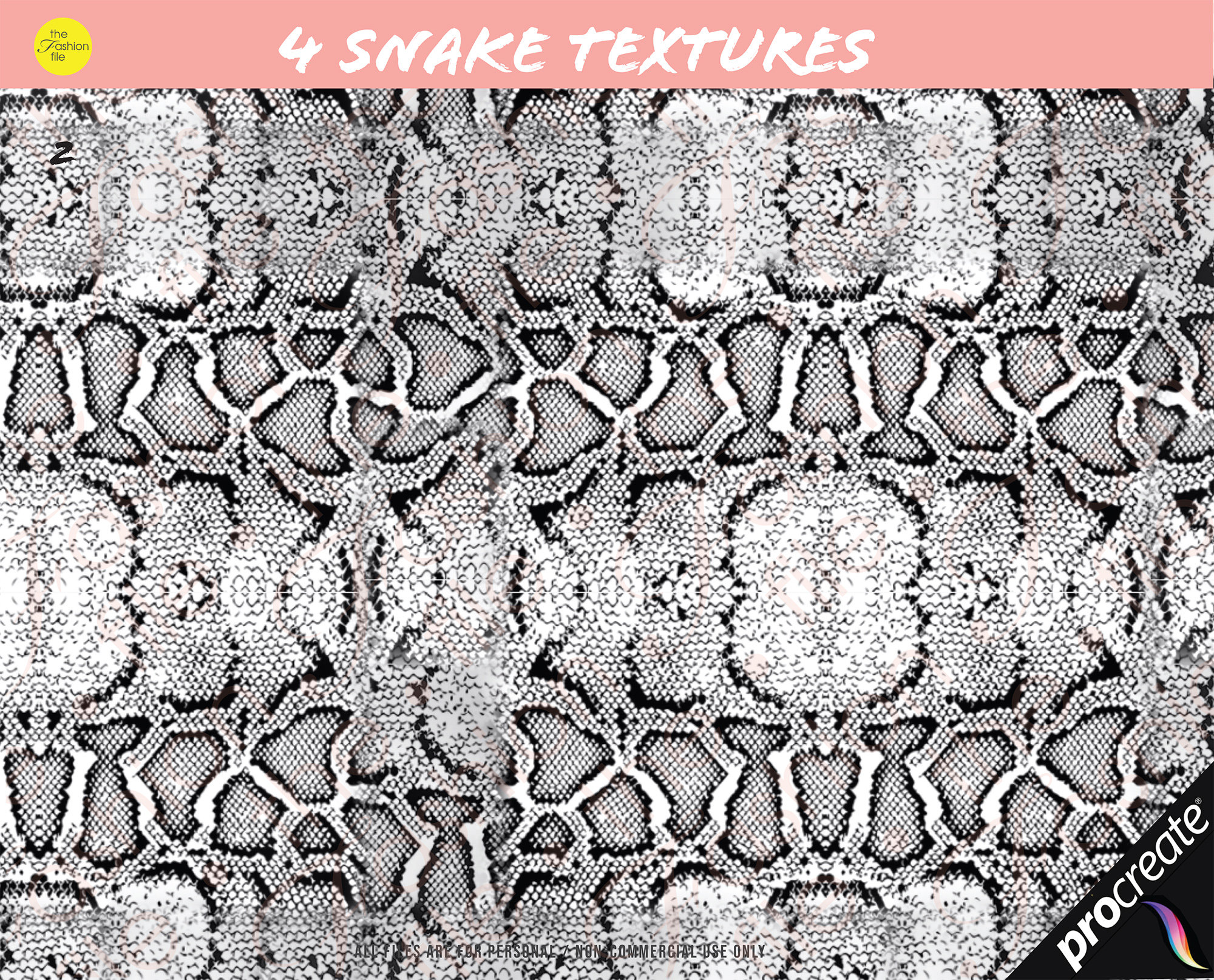 4 PROCREATE SNAKE TEXTURES Brush Reptile Leather Fashion - Etsy