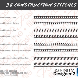 36 AFFINITY Designer2 FASHION BRUSHES • Stitches for Construction Flat ...