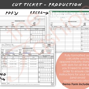 Fashion Designer FORMS TEMPLATES Pack • Cost Sheet, Pattern Card ...