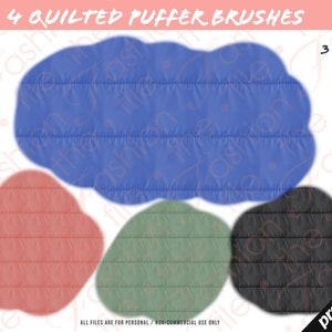 4 PROCREATE PUFFER TEXTURES Brushes Puffer Jacket Streetwear Blanket ...